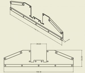2 Post Car Hoist Base Support, Reinforcement Plates For YL-240 & YL-340 ...